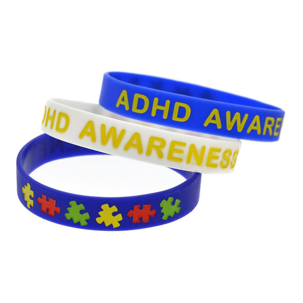 ADHD Awareness Puzzle Silicone Wristband – Project Protect