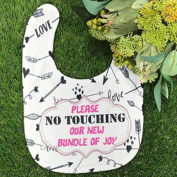 Please no touching Bib - Pink – Project Protect